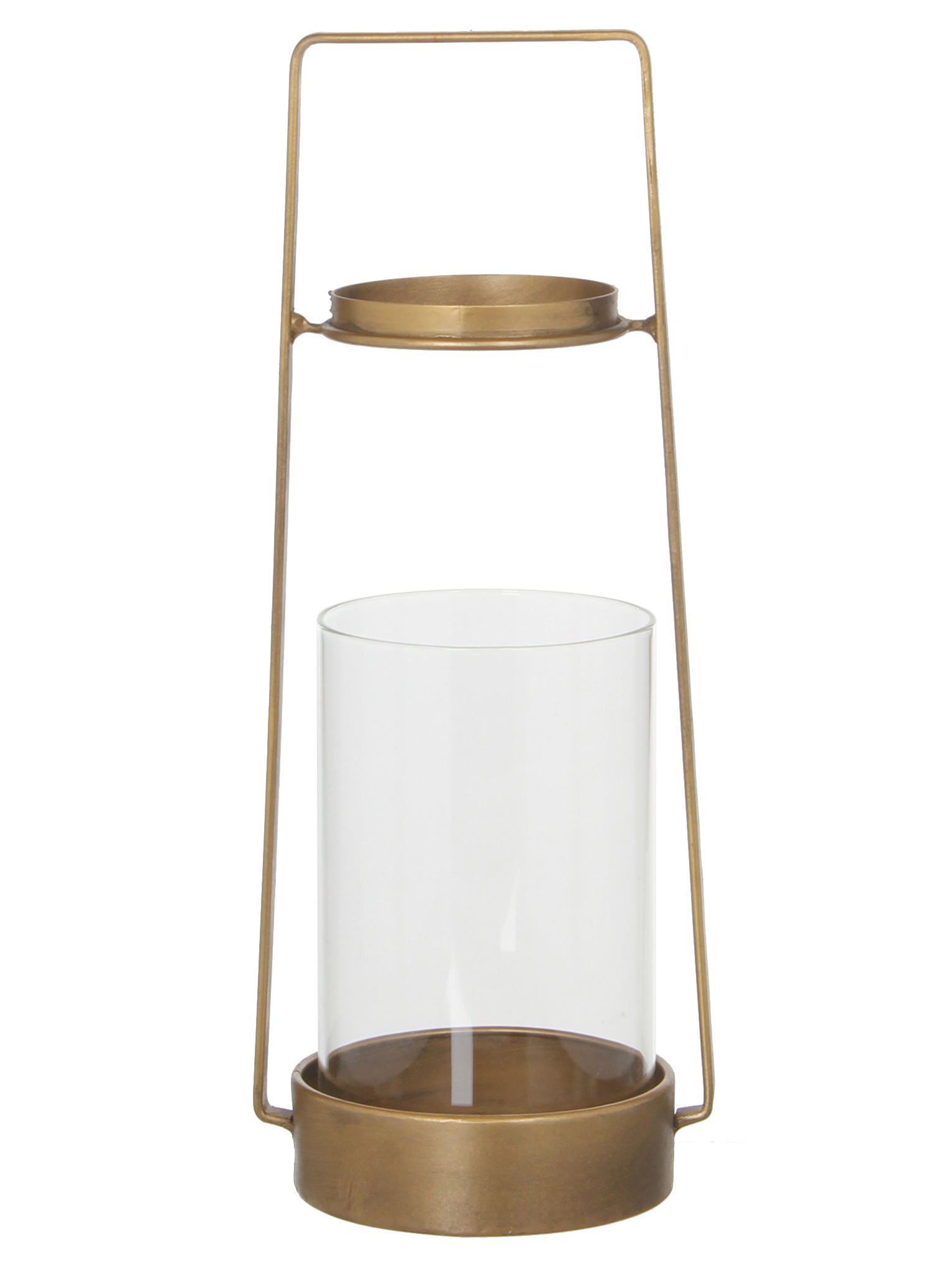 Lanterne / Photophore en métal doré et verre D12xH30cm | Lanternes ...