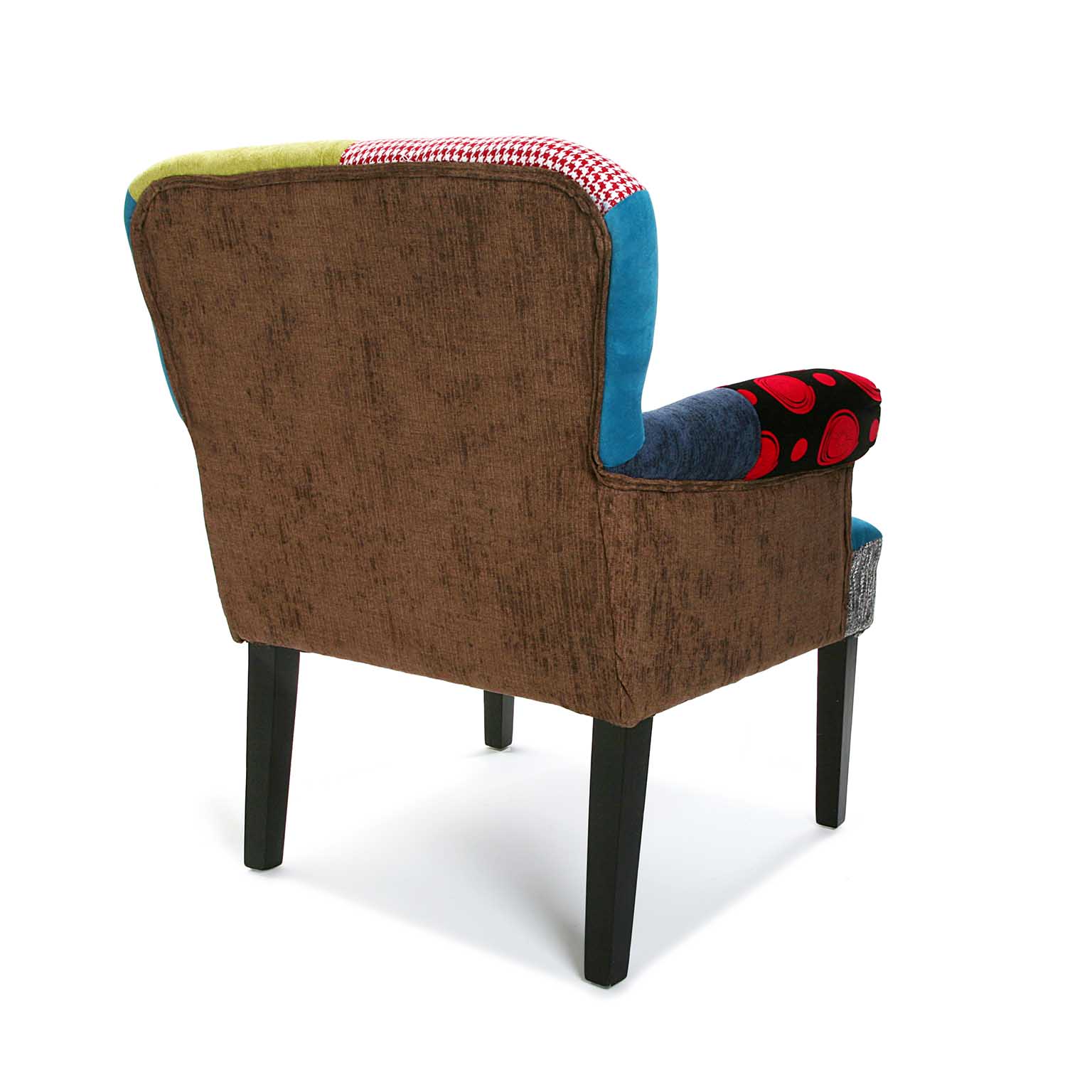 Fauteuil Club en tissu à motif Patchwork coloré 72x71x89cm BARCELONE ...