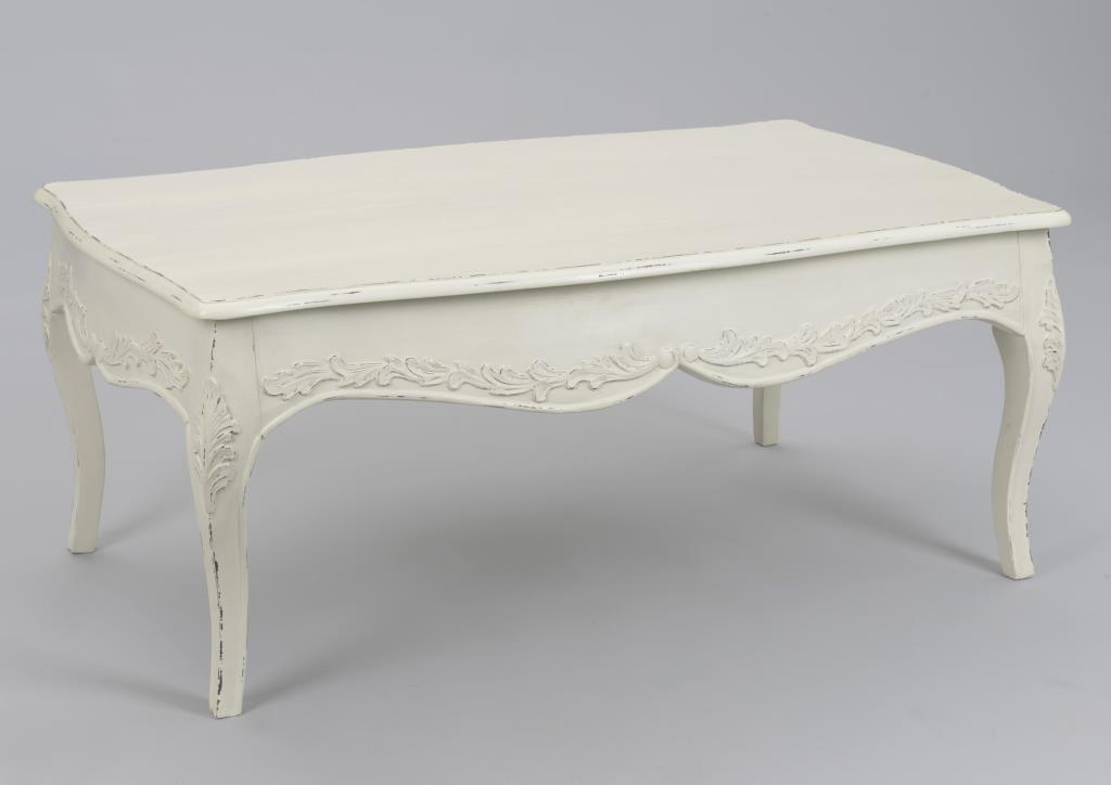 Table Basse Bois Blanc Vieilli