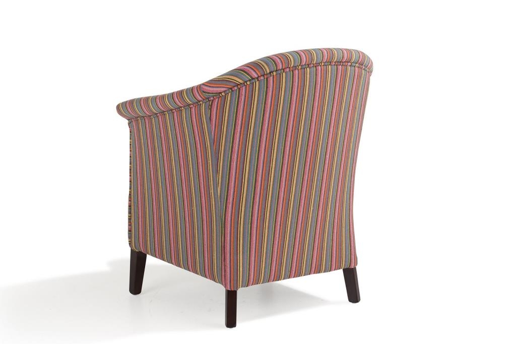 Fauteuil crapaud coton à rayures rose multicolor MIRA | Fauteuils ...