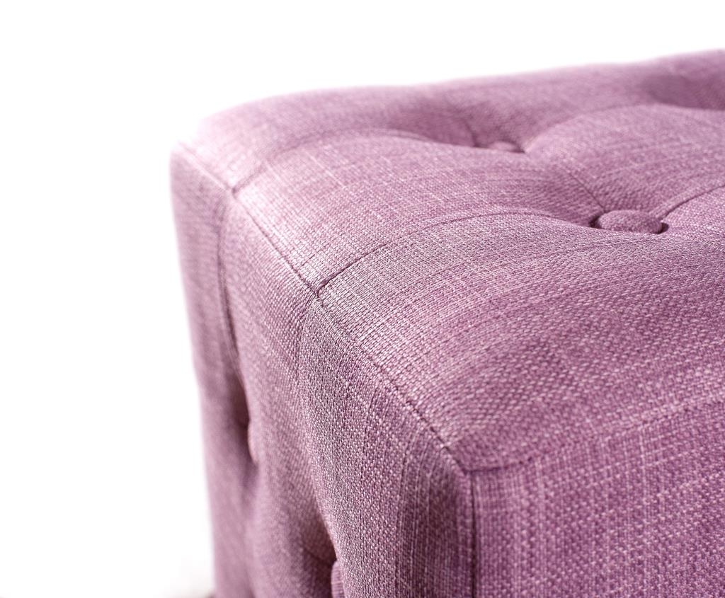 Pouf bas carré tissu rose 35x35x35cm PASTEL | Poufs | Pier Import