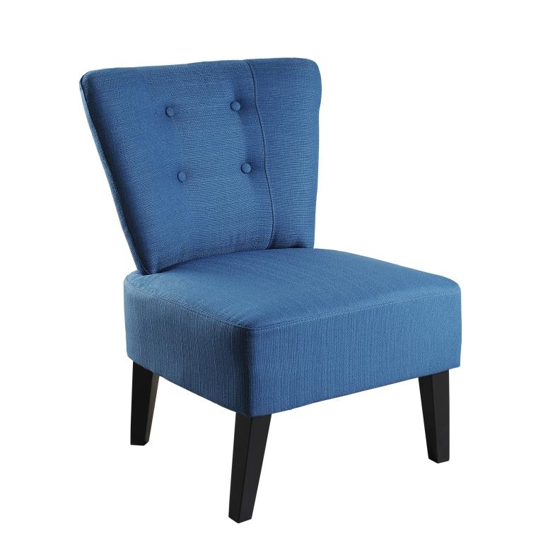 Fauteuil crapaud tissu bleu 60x68x81cm BOHEME | Fauteuils | Pier Import