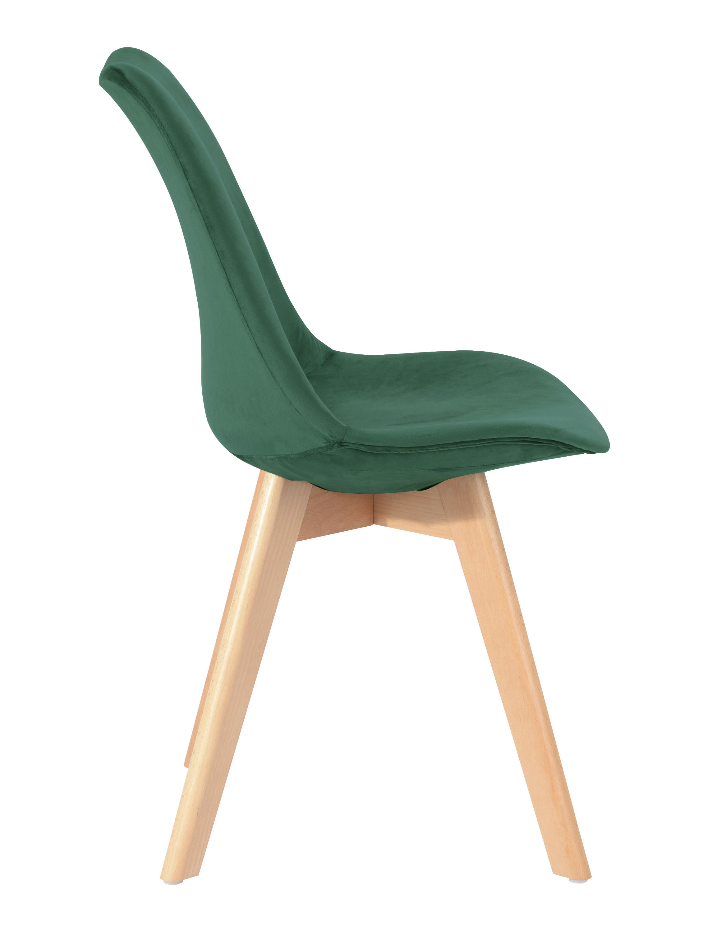 Chaise scandinave en velours vert émeraude 49x53xH84cm STOCKHOLM ...