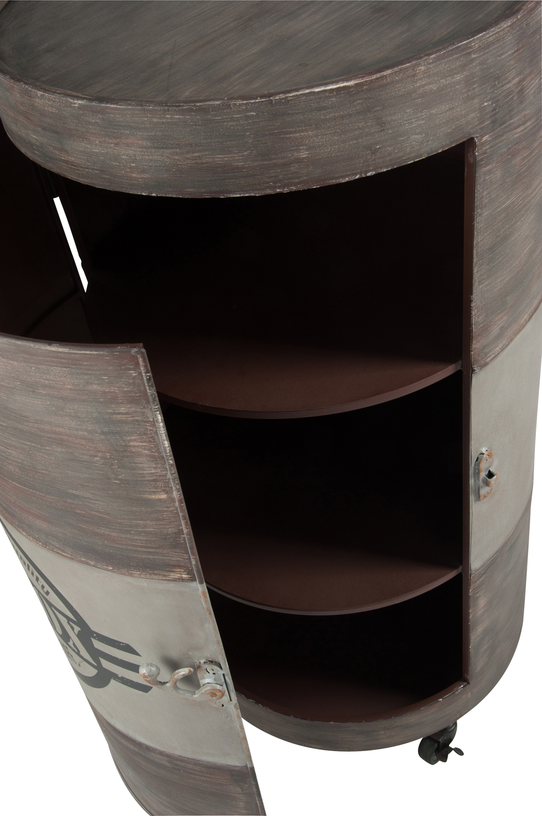 Meuble de rangement sur roulettes style industriel 51x51x89 cm ref ...