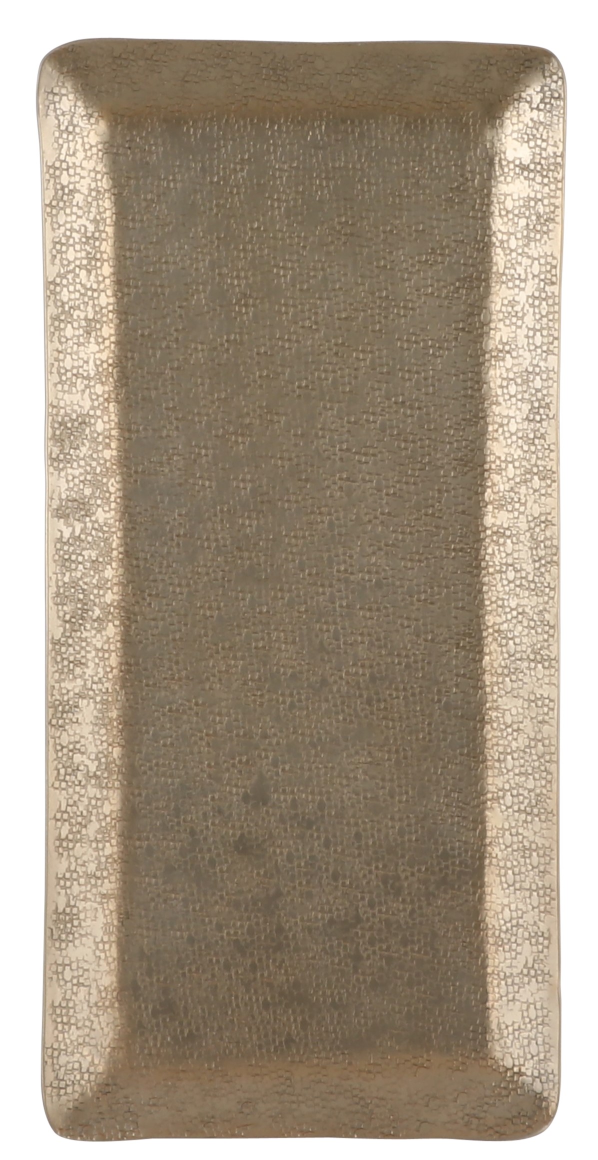 Plateau rectangle métal doré mat 35,5 cm | Plateaux | Pier Import
