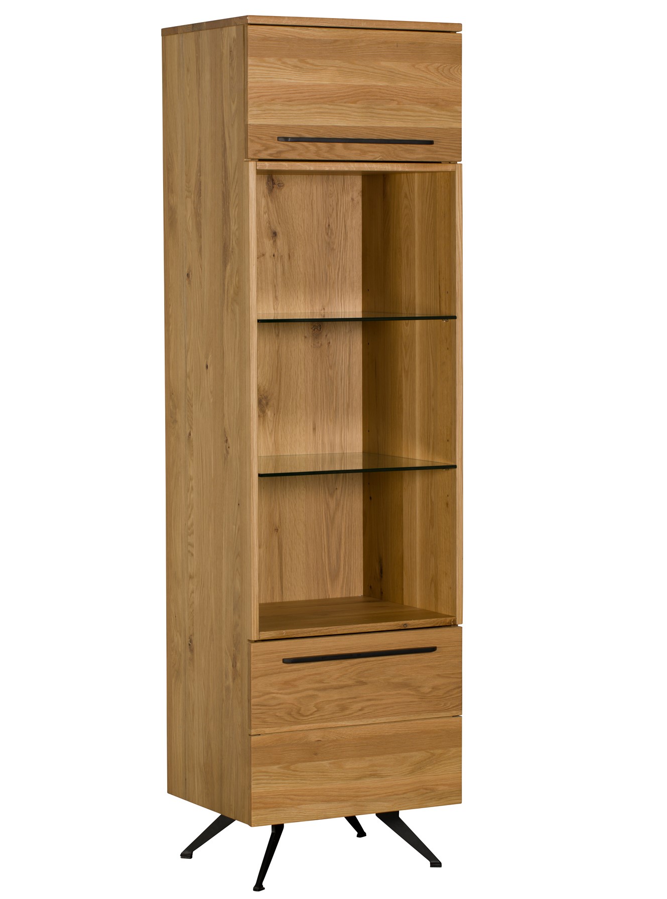 Meuble colonne salon chêne VOLGA | Bibliothèques | Pier Import