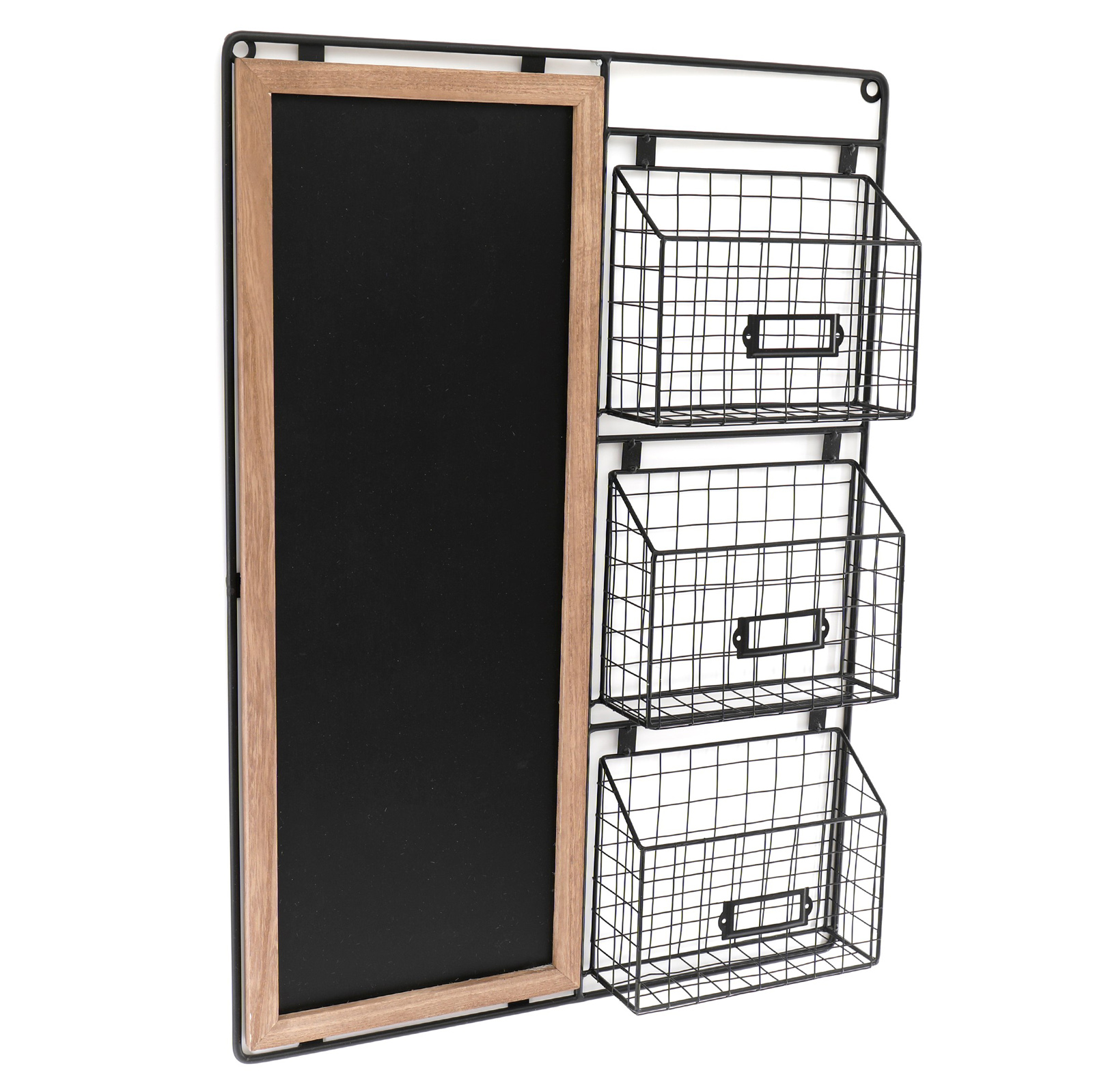 Ardoise murale + paniers de rangement | Mémos / Ardoises | Pier Import