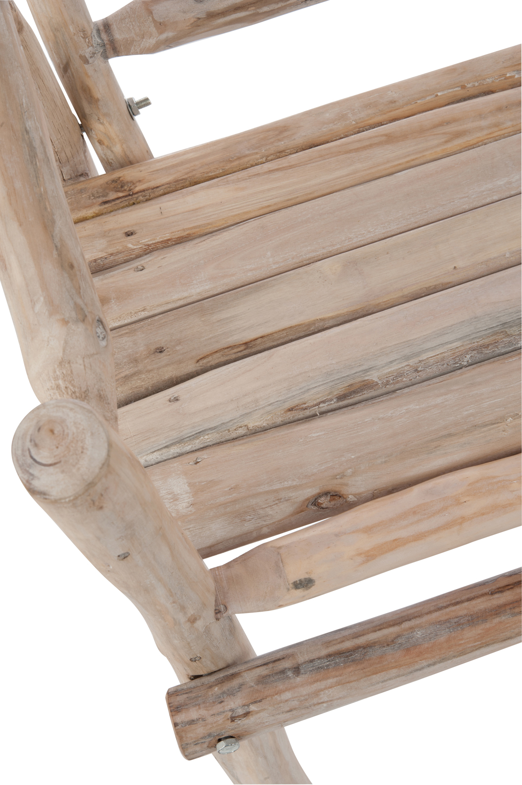 Banc rustique 2 places en bois naturel 113x67x87cm | Bancs | Pier Import