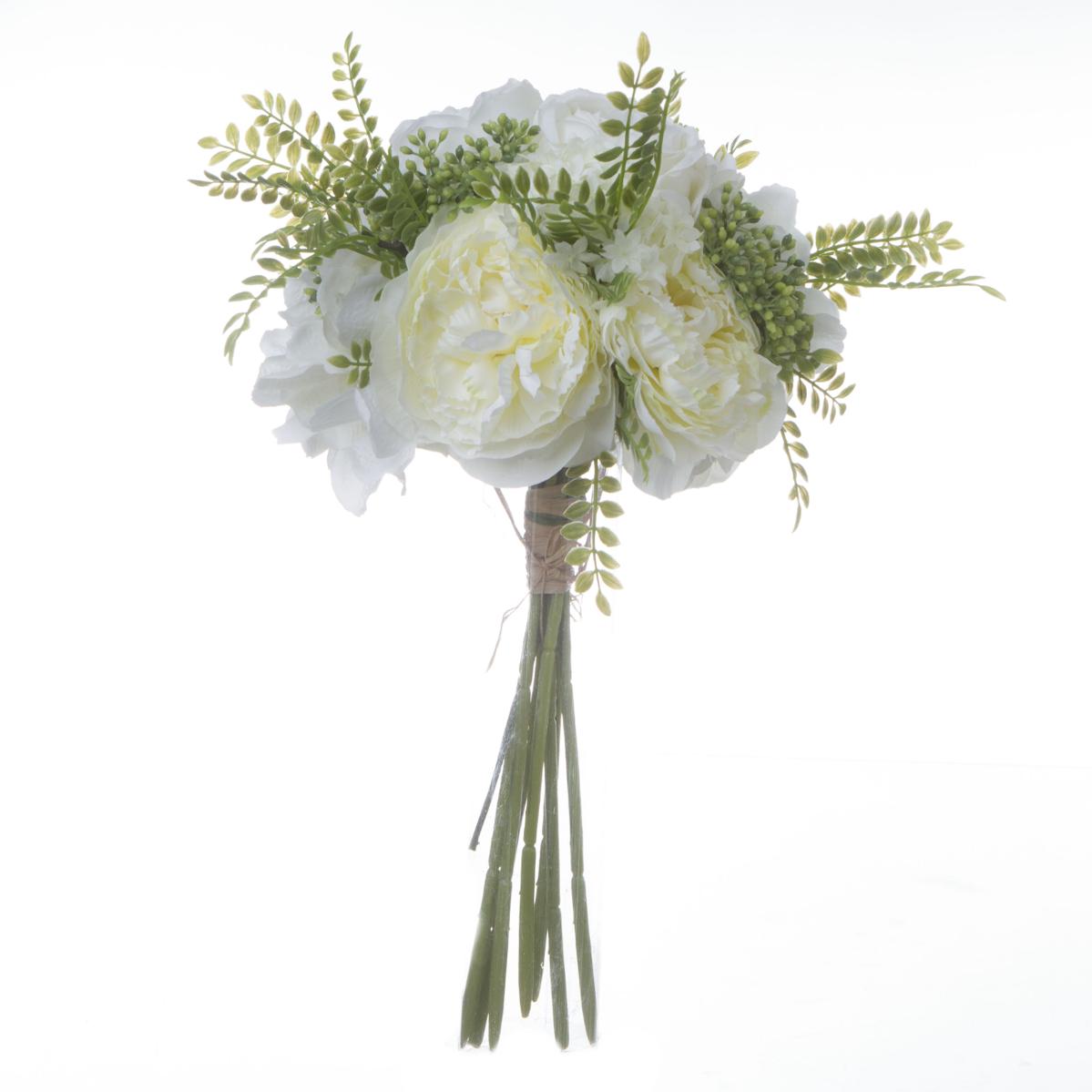 Bouquet de fleurs blanches D20xH35cm | Fleurs / Plantes artificielles ...