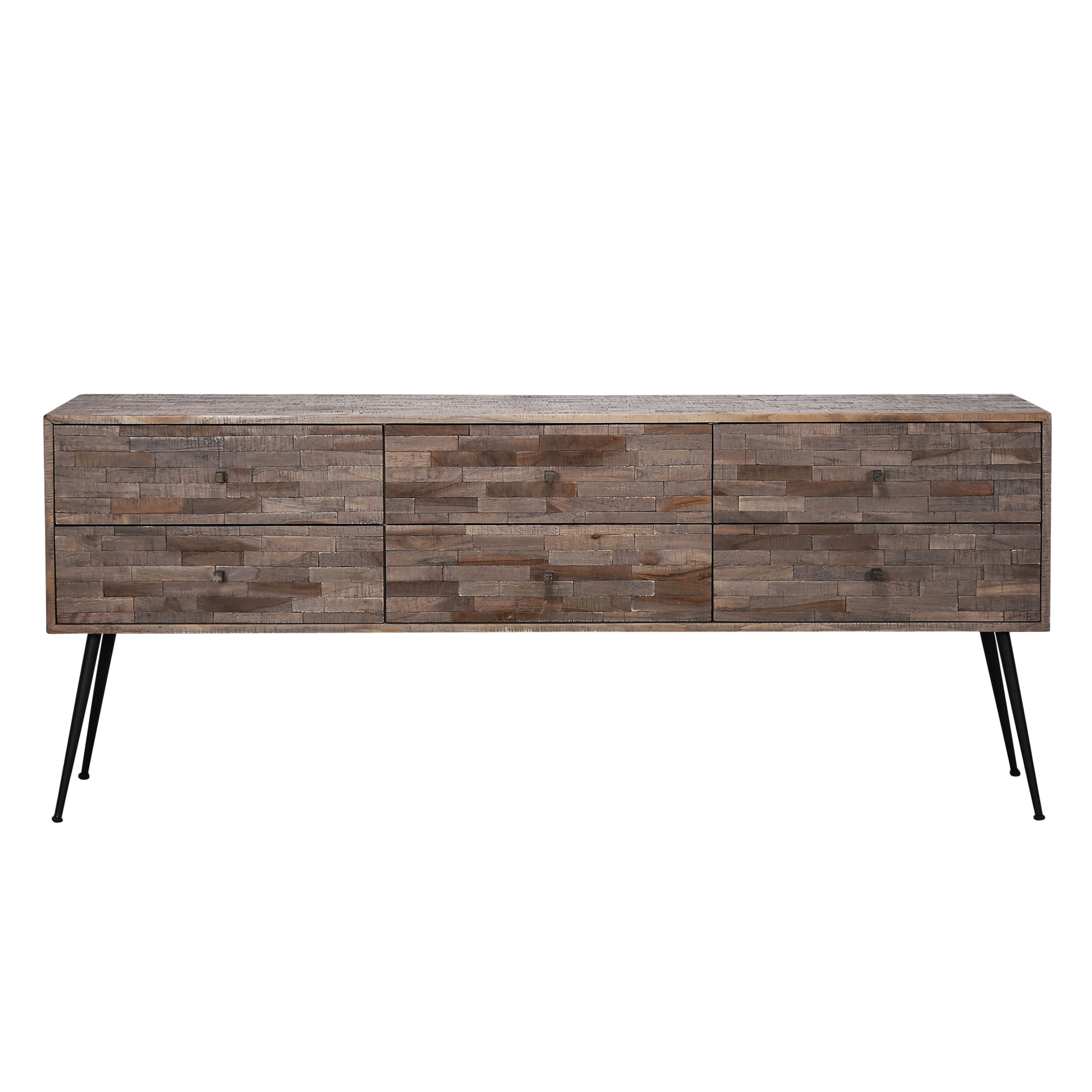 Buffet contemporain teck recyclé 6 tiroirs JAVA | Buffets / Bahuts ...