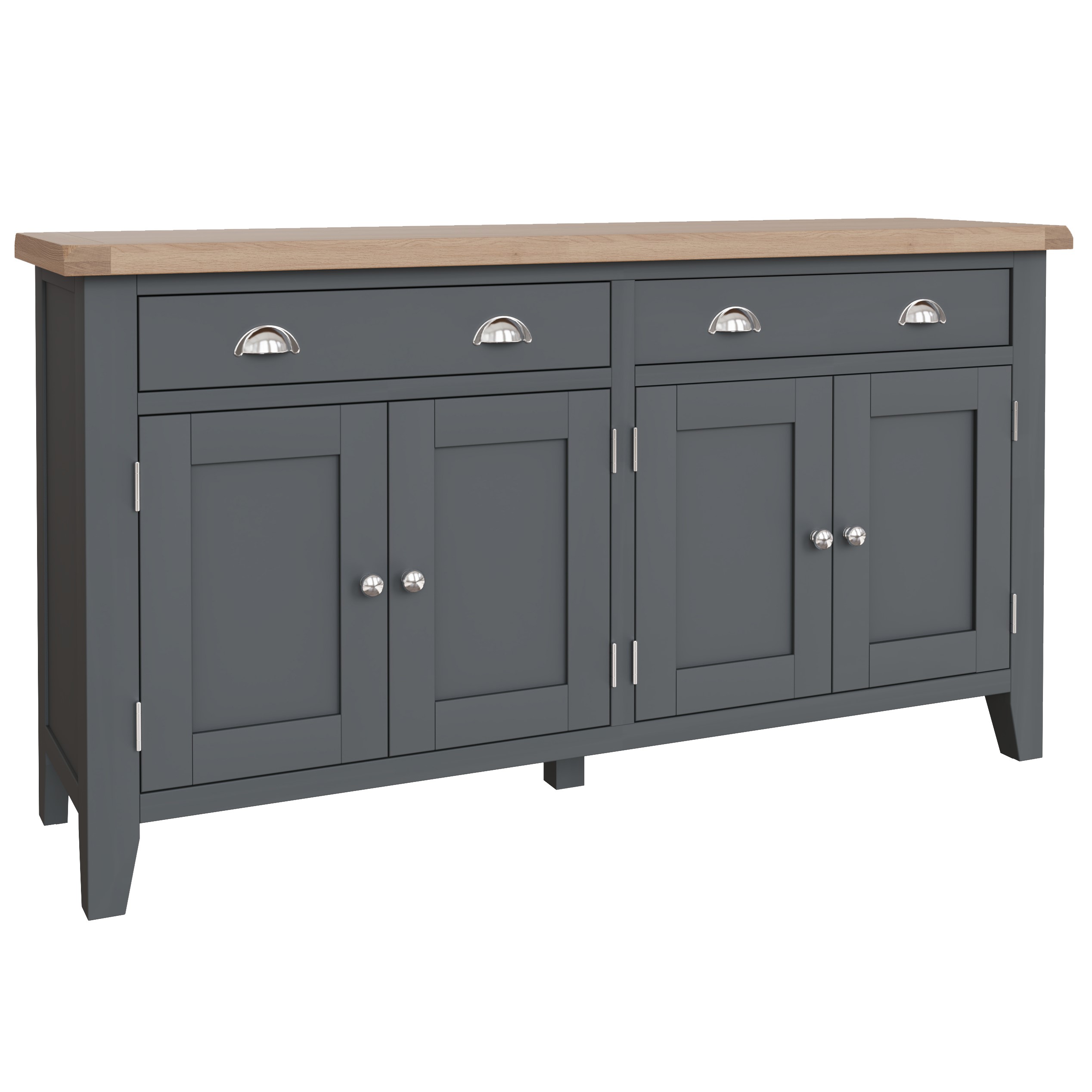 Buffet en bois 4 portes finition charbon COVENTRY | Buffets / Bahuts ...