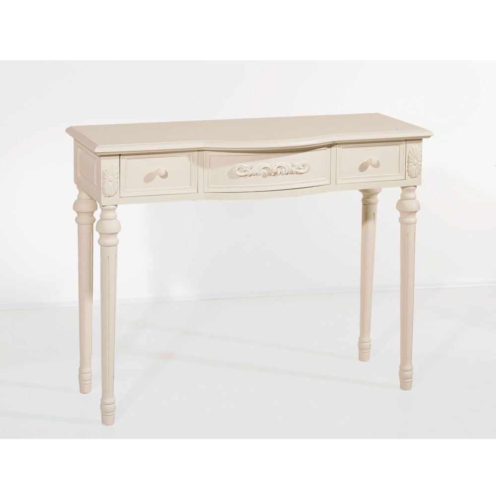 Console blanche romantique avec tiroirs 98cm LISE | Consoles | Pier Import