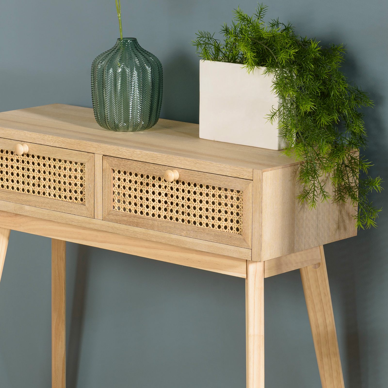Console en rotin et bois MERIDA | Consoles | Pier Import