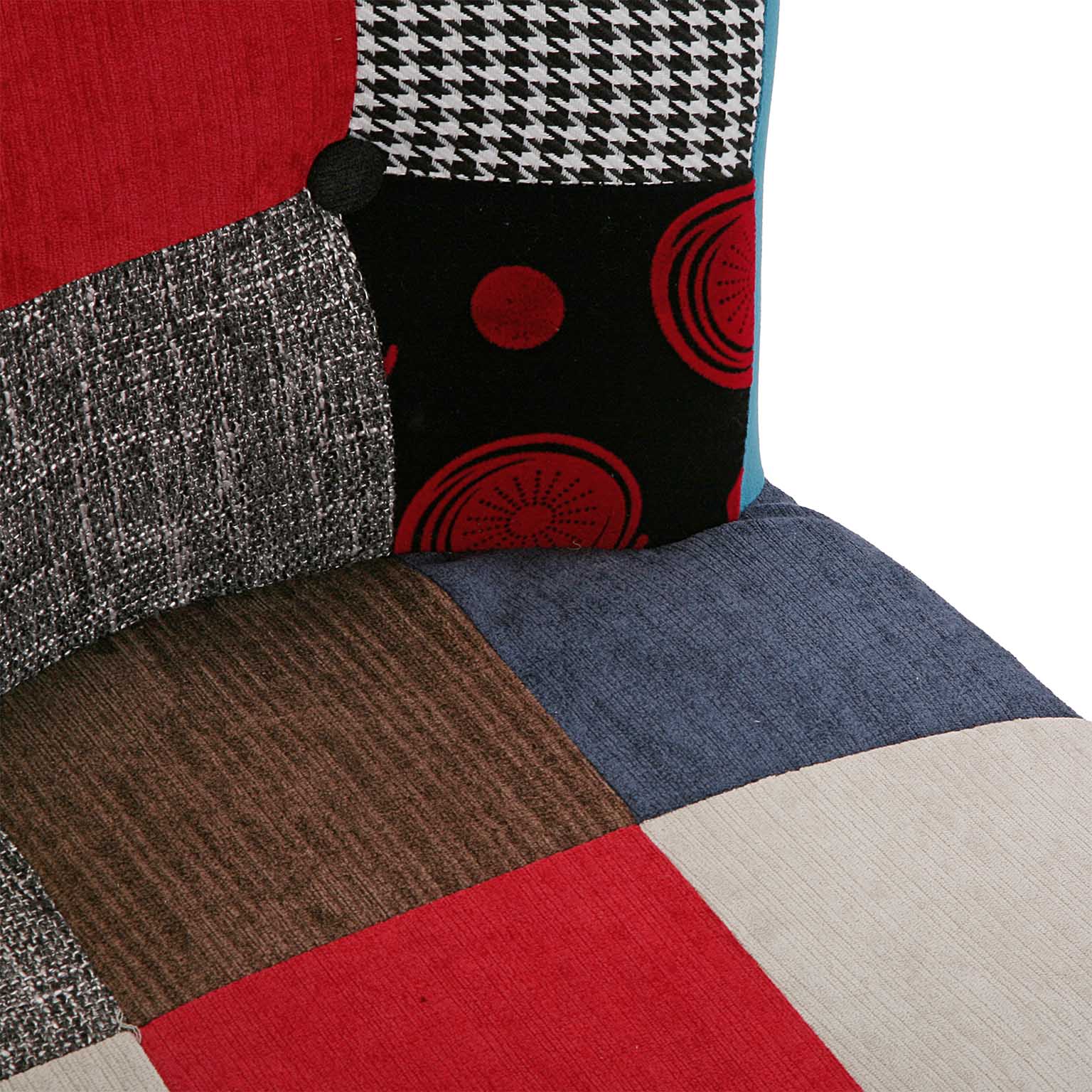 Fauteuil / Chaise en tissu à motif Patchwork coloré 50x64x73cm ...