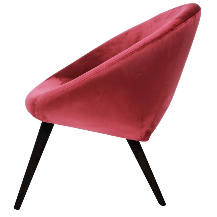 Fauteuil velours rouge lie-de-vin cabriolet OSLO 2 | Fauteuils | Pier ...