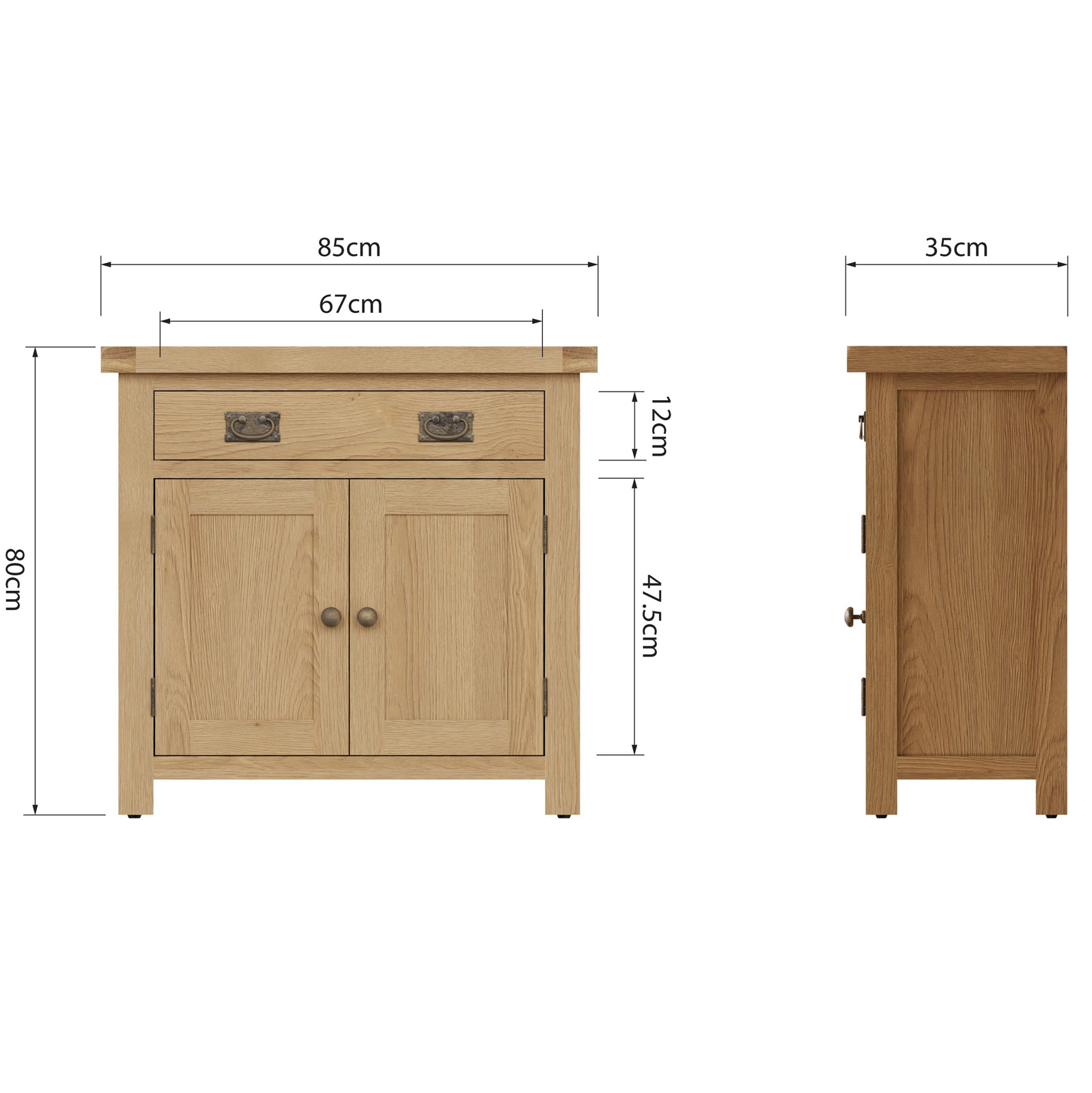 Petit buffet en bois clair 85 cm PUERTO | Buffets / Bahuts | Pier Import