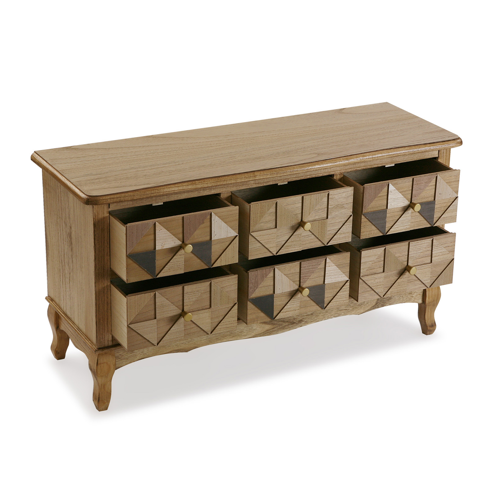 Petit meuble rangement motifs graphiques ALICANTE | Commodes | Pier Import