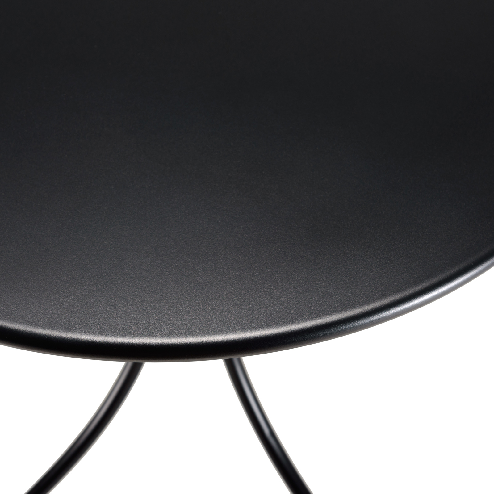 Petite table de jardin métal noir forme ronde D70 cm GIJON | Tables d ...