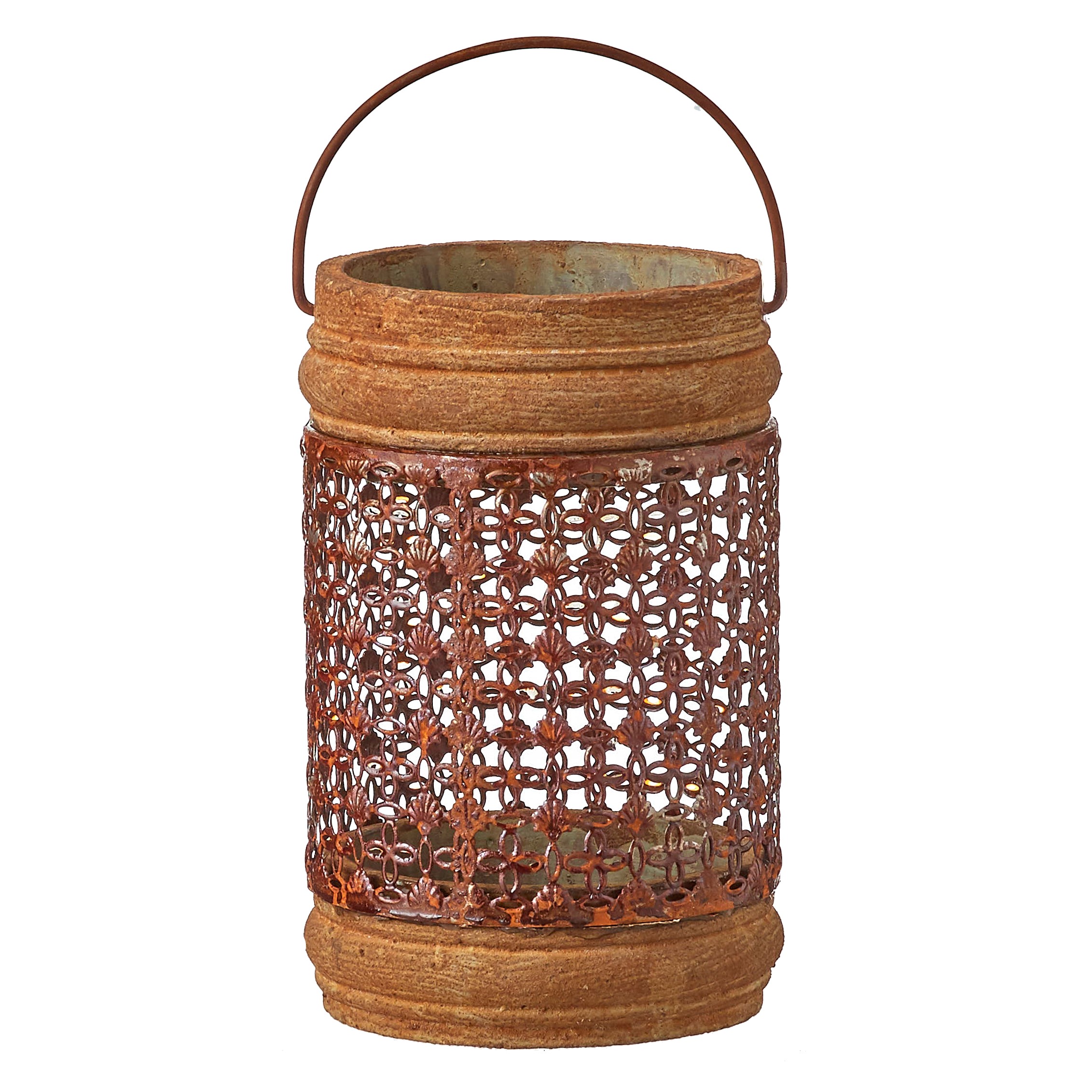 Photophore rouille H26xD17cm | Lanternes / Photophores | Pier Import