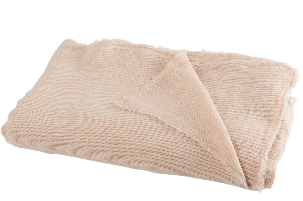 Plaid en lin délavé, coloris rose clair, 150x200cm | Plaids / Jetés ...