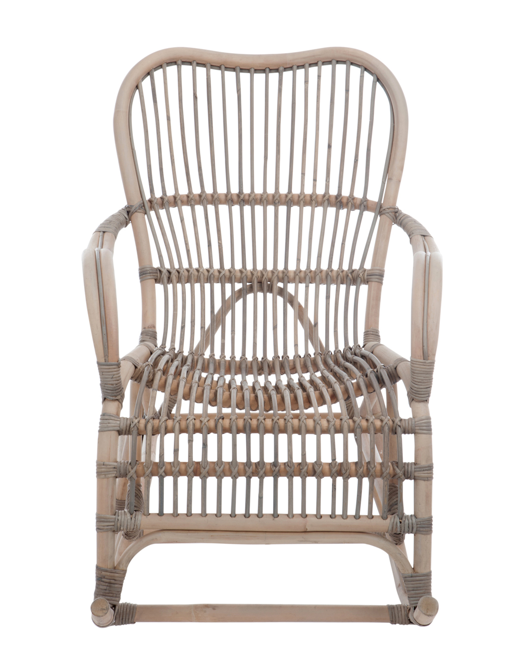 Rocking chair en rotin gris | Fauteuils | Pier Import