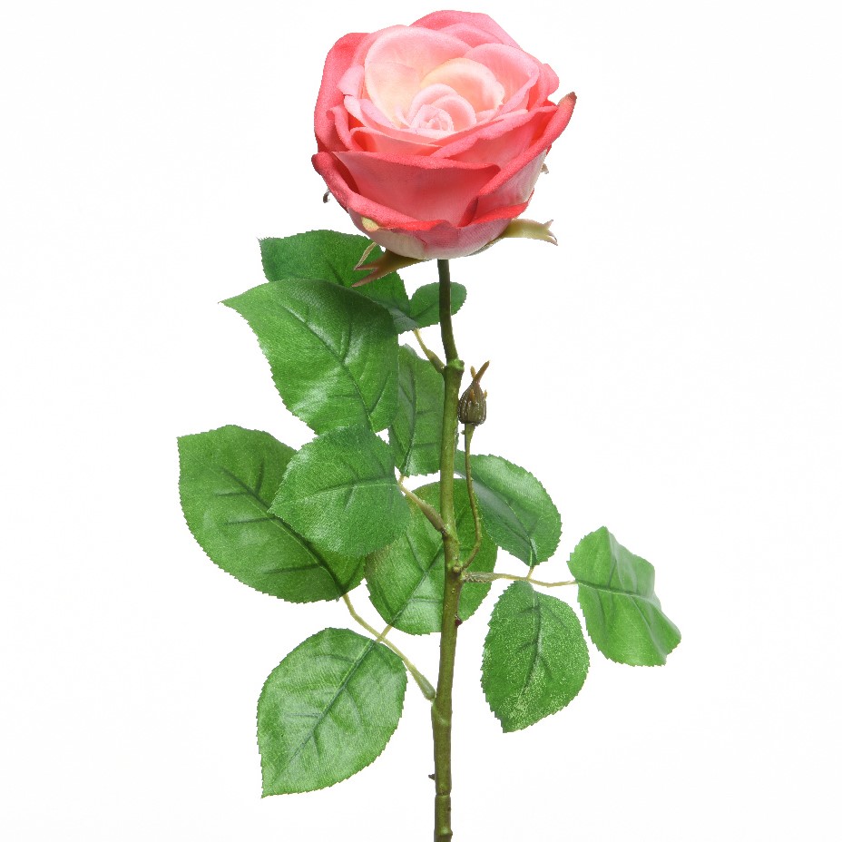 Rose rose en soie sur tige 68cm | Fleurs / Plantes artificielles | Pier ...