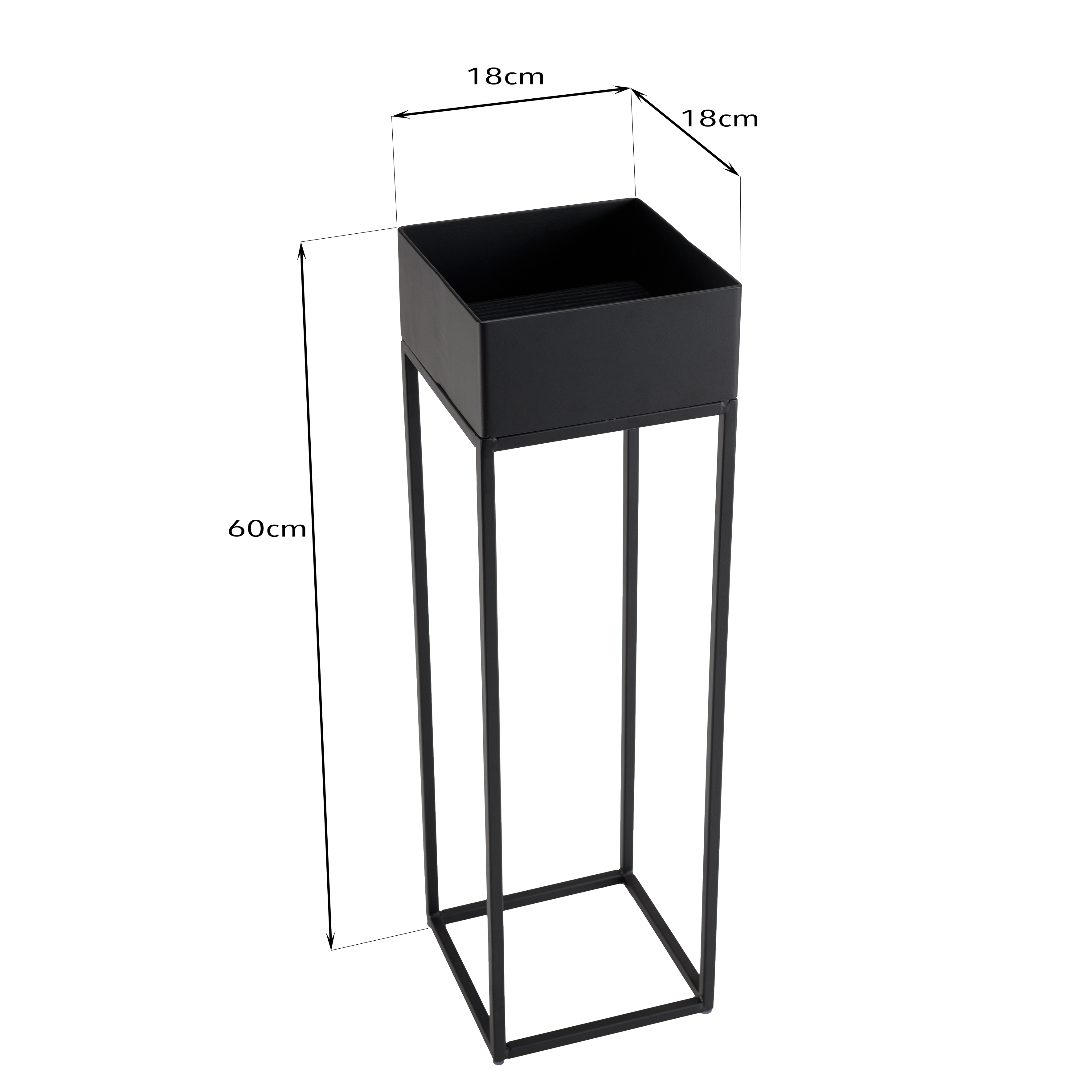 Sellette bois et métal noir industriel 60 cm CORUMBA | Sellettes | Pier ...