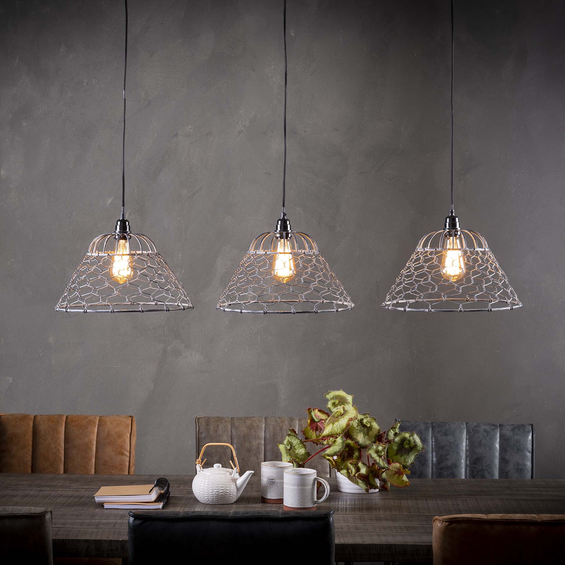 Suspension filaire forme cône effet béton TRIBECA | Suspensions ...