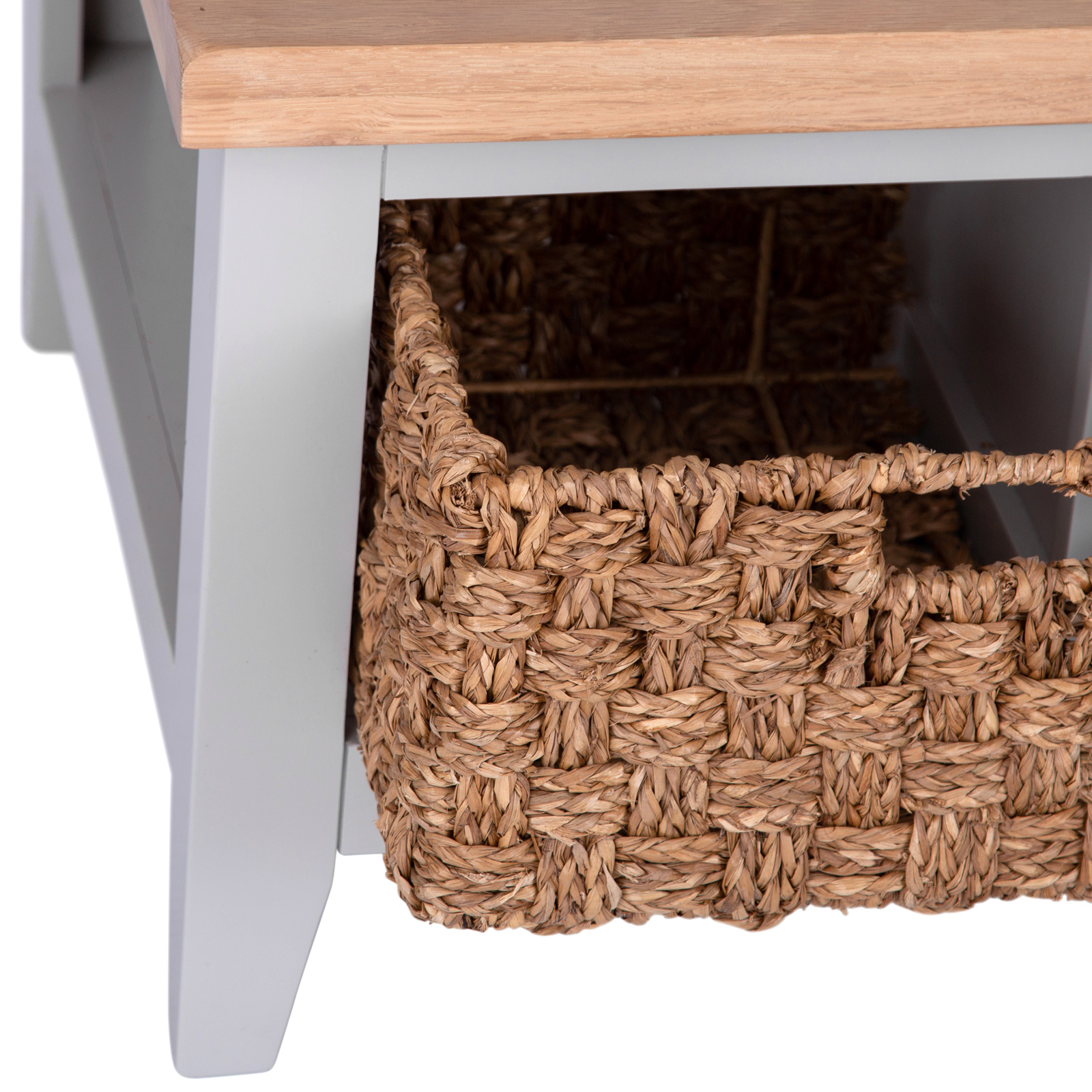 Table basse grise avec paniers de rangement PAROS | Tables basses ...