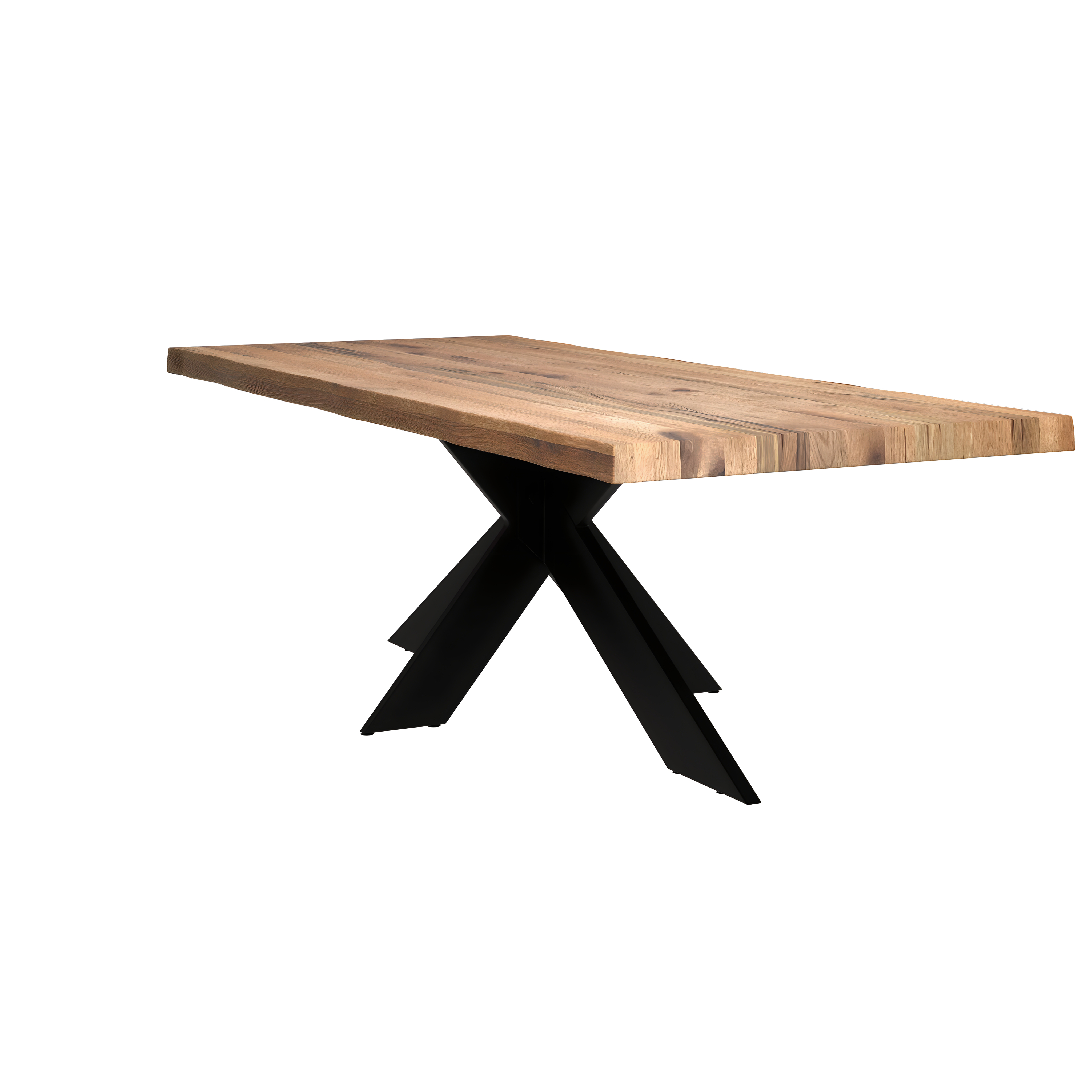 Table extensible en chêne huilé avec bords naturels 240 cm PALERME ...