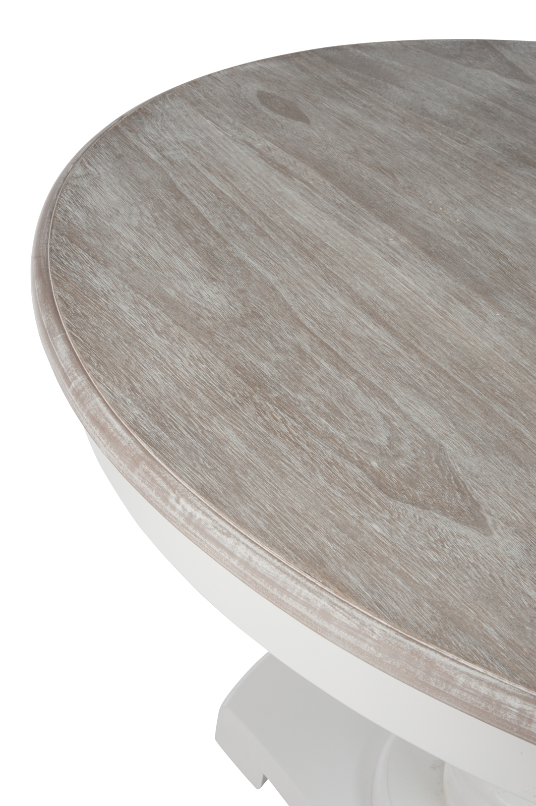 Table ronde, bois blanc et plateau naturel, D120xH81cm | Tables à ...