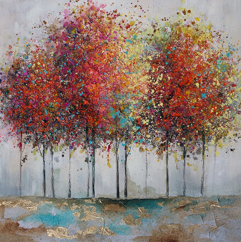 Tableau arbres à l'automne 80x80 cm | Tableaux / Toiles | Pier Import