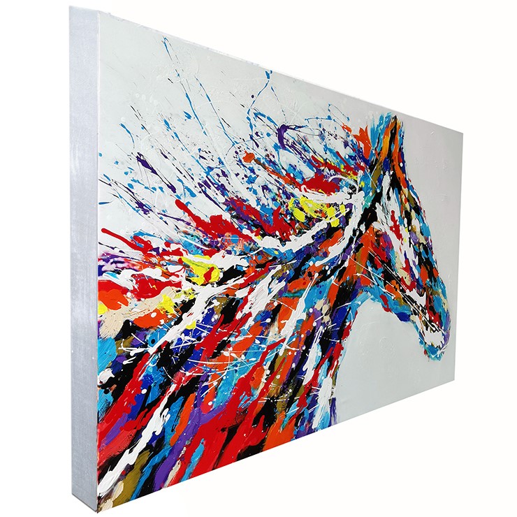 Tableau de cheval multicolore | Tableaux / Toiles | Pier Import