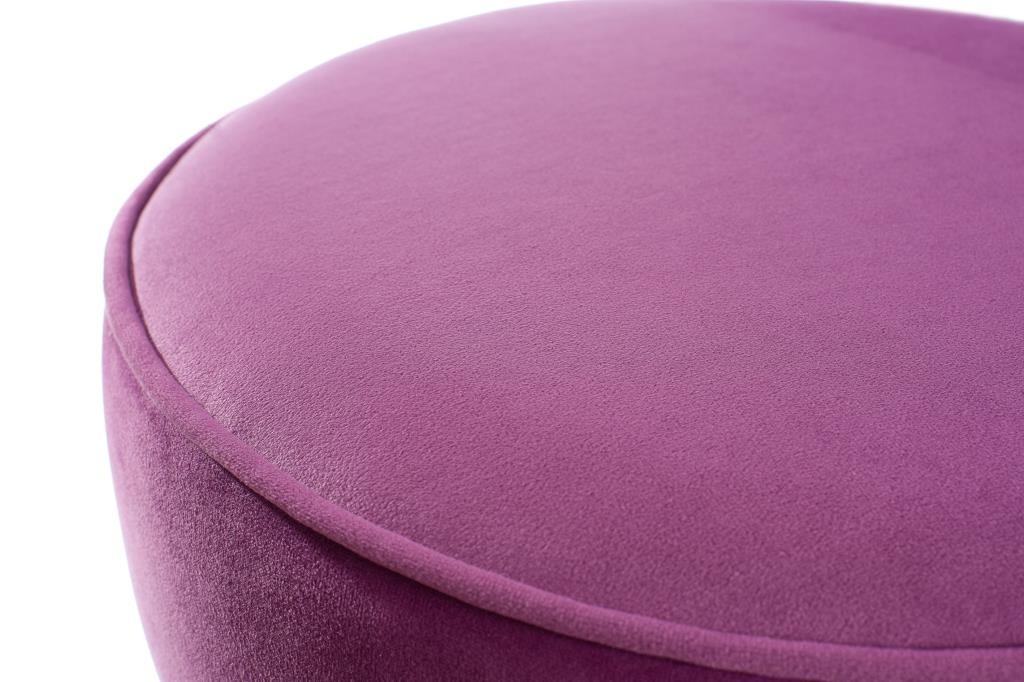 Tabouret bas rond tissu feutrine rose 37x37x36cm PASTEL | Tabourets ...