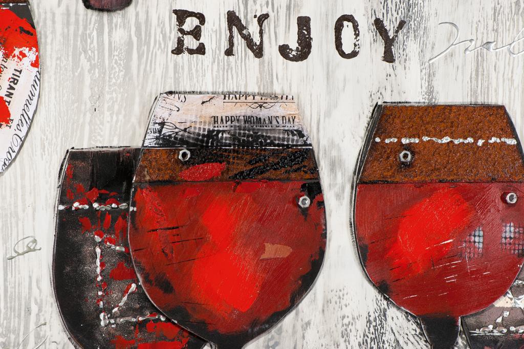 VIN Peinture Nature morte 3D rectangle Rouge Acryl. 140x70 | Tableaux ...